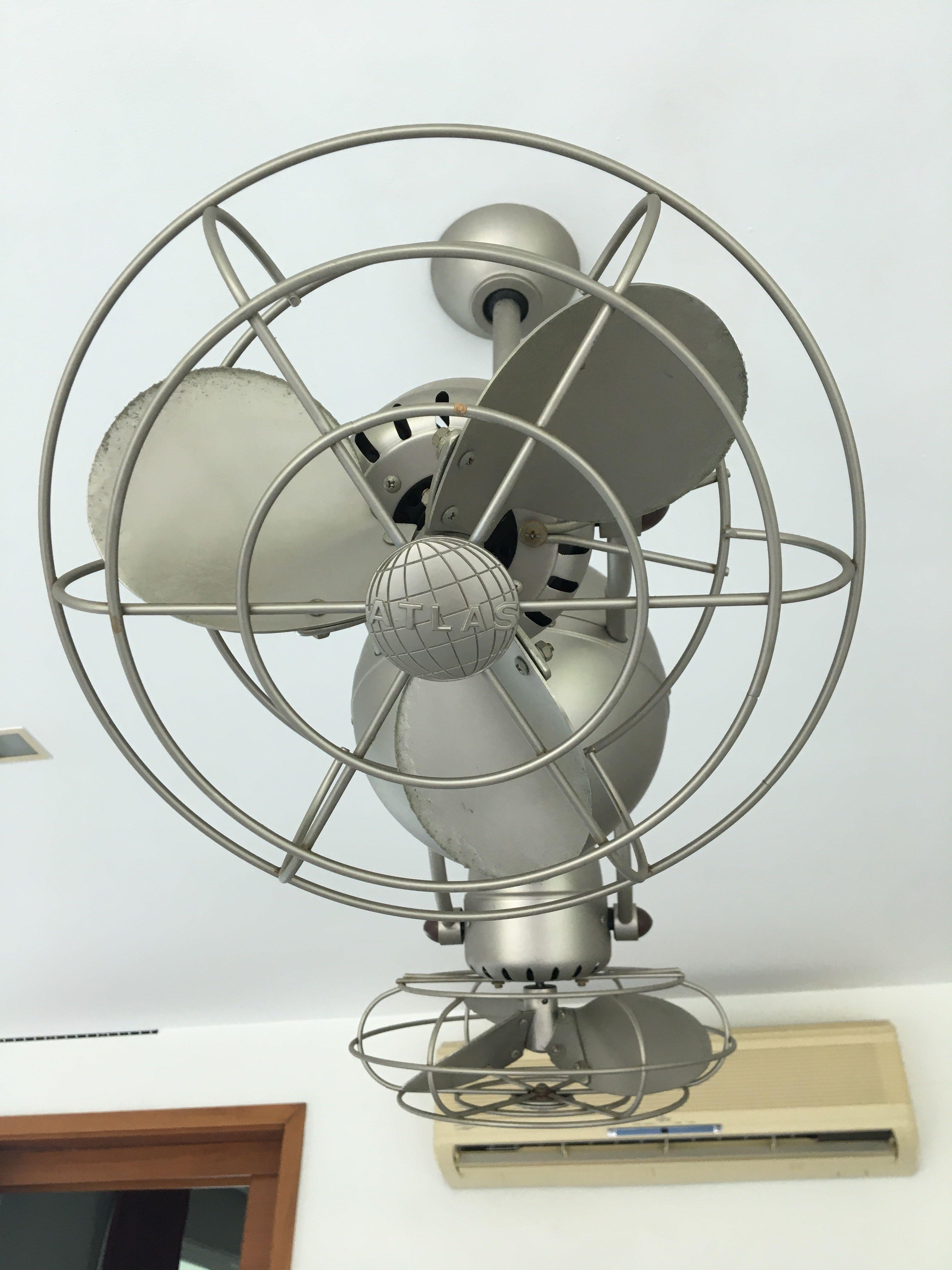 Atlas Acqua Double Rotational Twin Headed Ceiling Fan, Furniture & Home ...