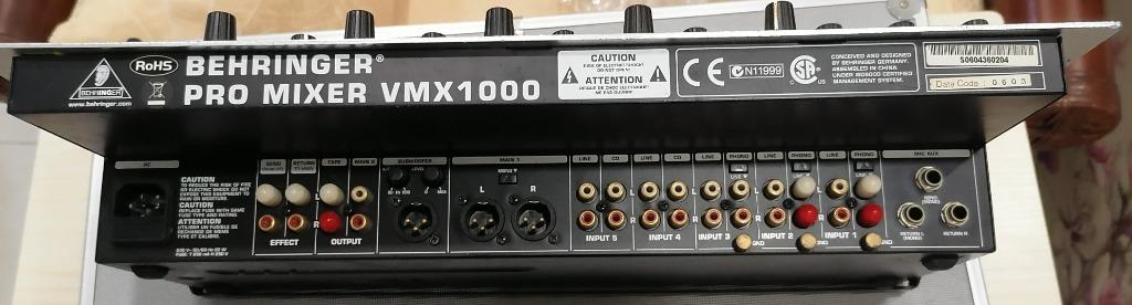 Behringer VMX1000 7-Channel Rack-Mount DJ Mixer, Audio, Other Audio ...