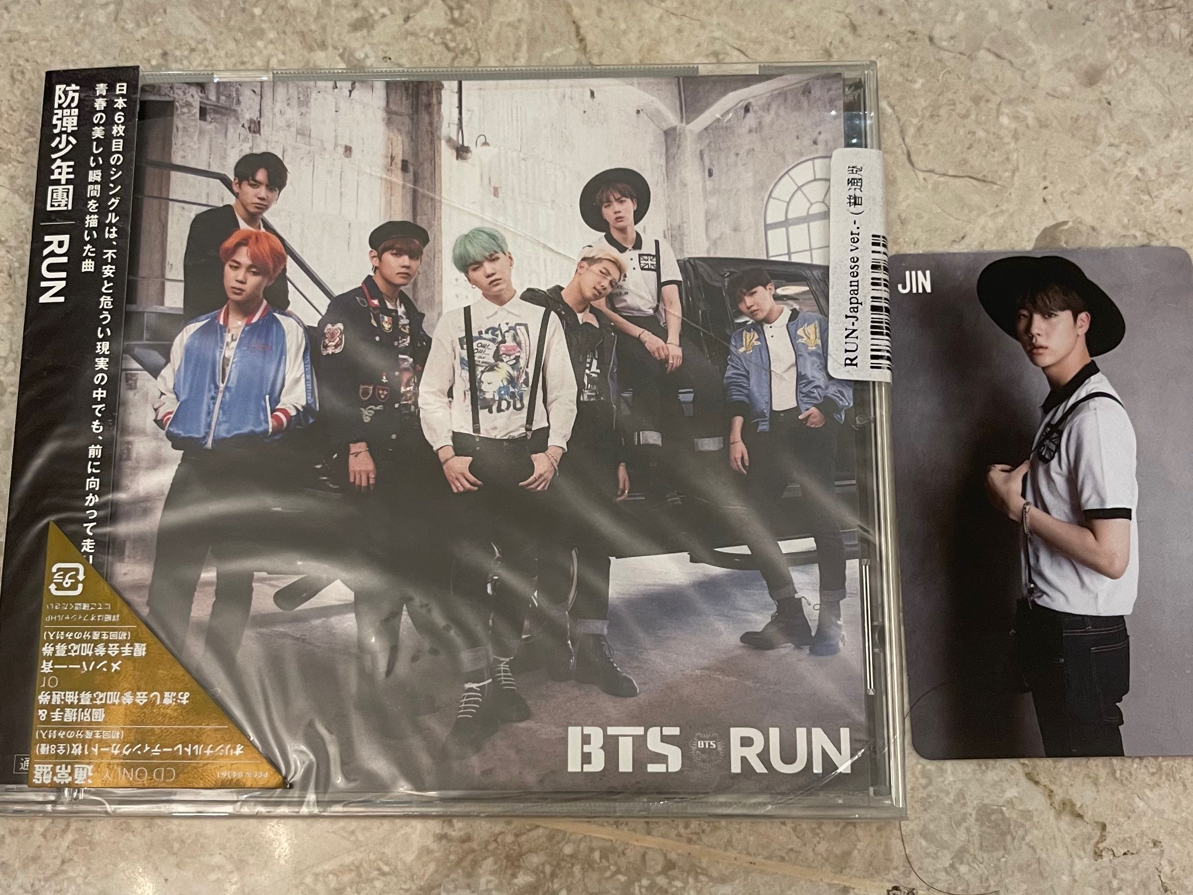 BTS RUN JAPANESE ALBUM with JIN photocard, Hobbies & Toys, Memorabilia ...
