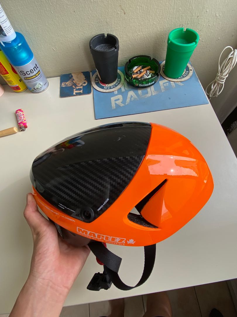 FULL CARBON MAPLEZ AERODYNAMIC HELMET, Sports Equipment, Bicycles ...