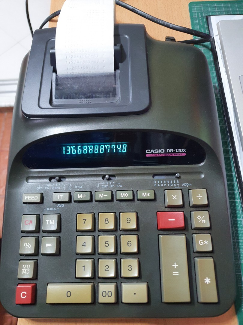 Casio Printing Calculator DR-120X, Computers & Tech, Office & Business ...