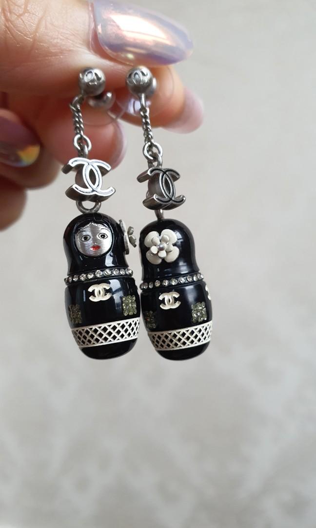 Chanel Paris-Moscow Russian Doll Earrings, Women's Fashion, Jewelry ...