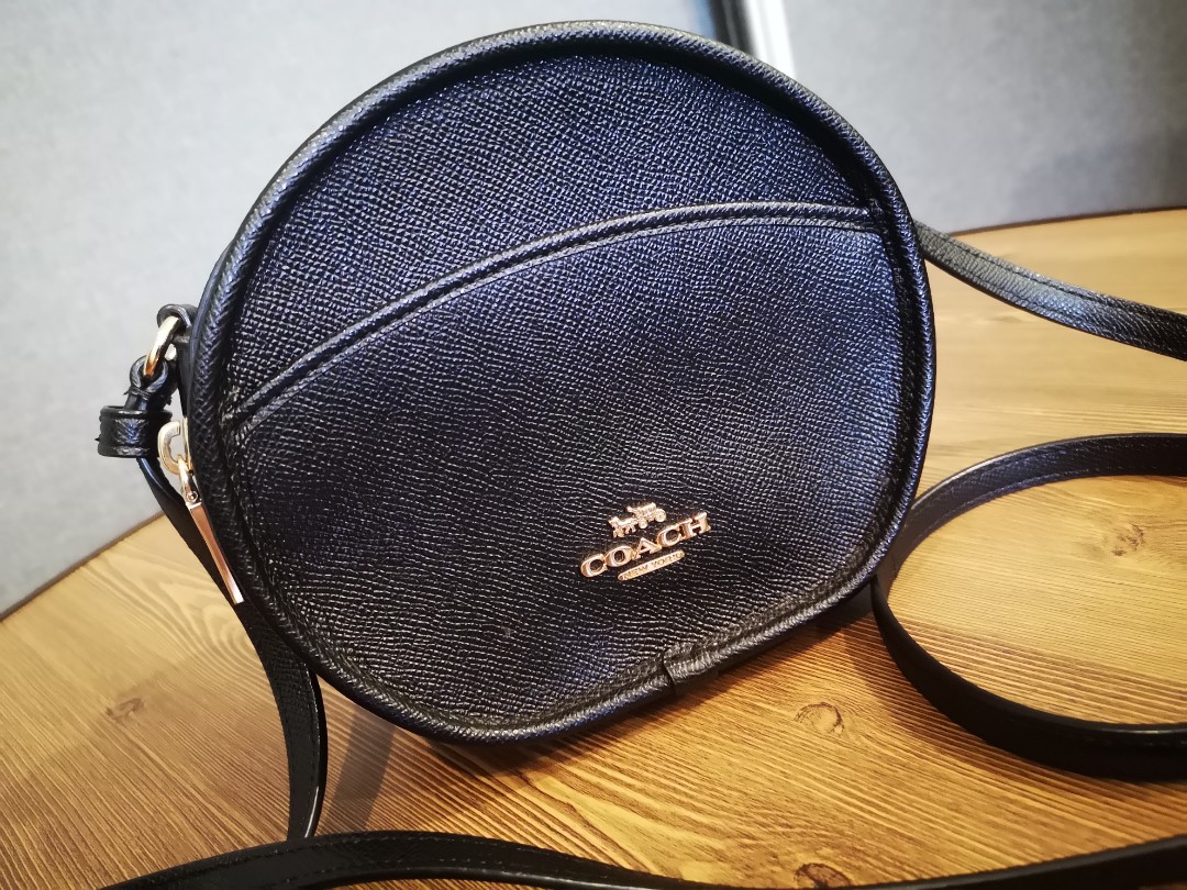 Coach round small bag authentic, Women's Fashion, Bags & Wallets, Cross ...
