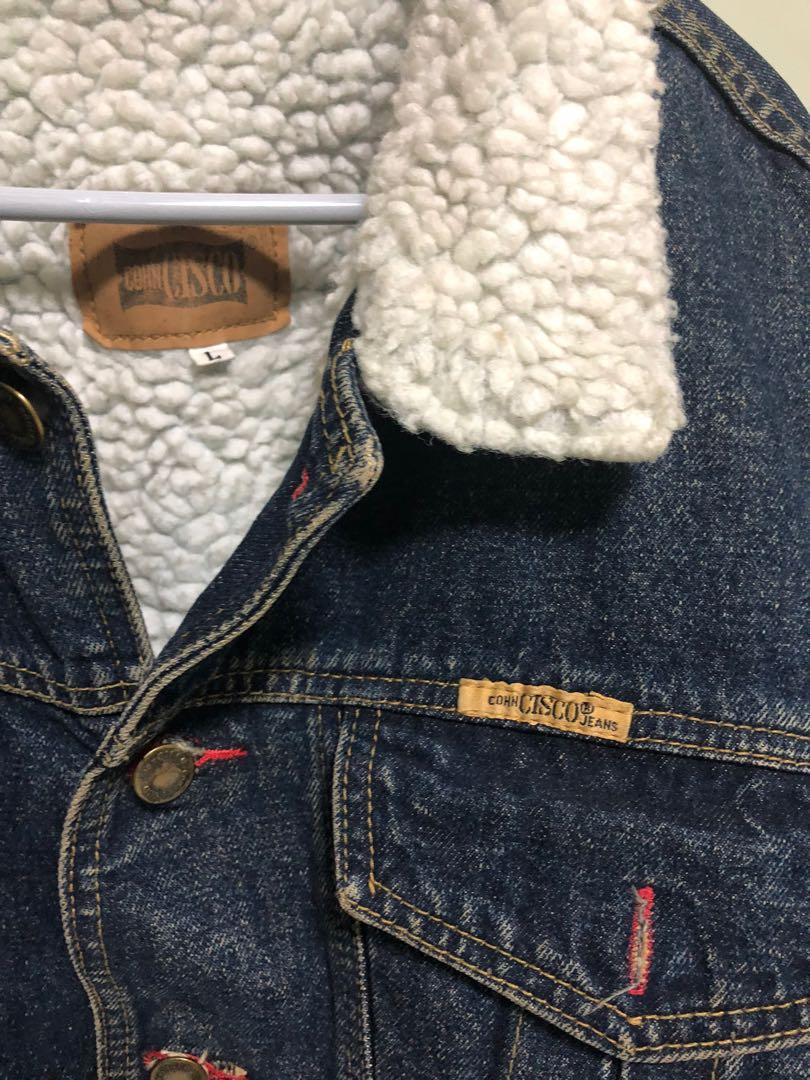 Cohn Cisco Western Winter Wool Men’s Denim Jacket, Men's Fashion, Coats ...