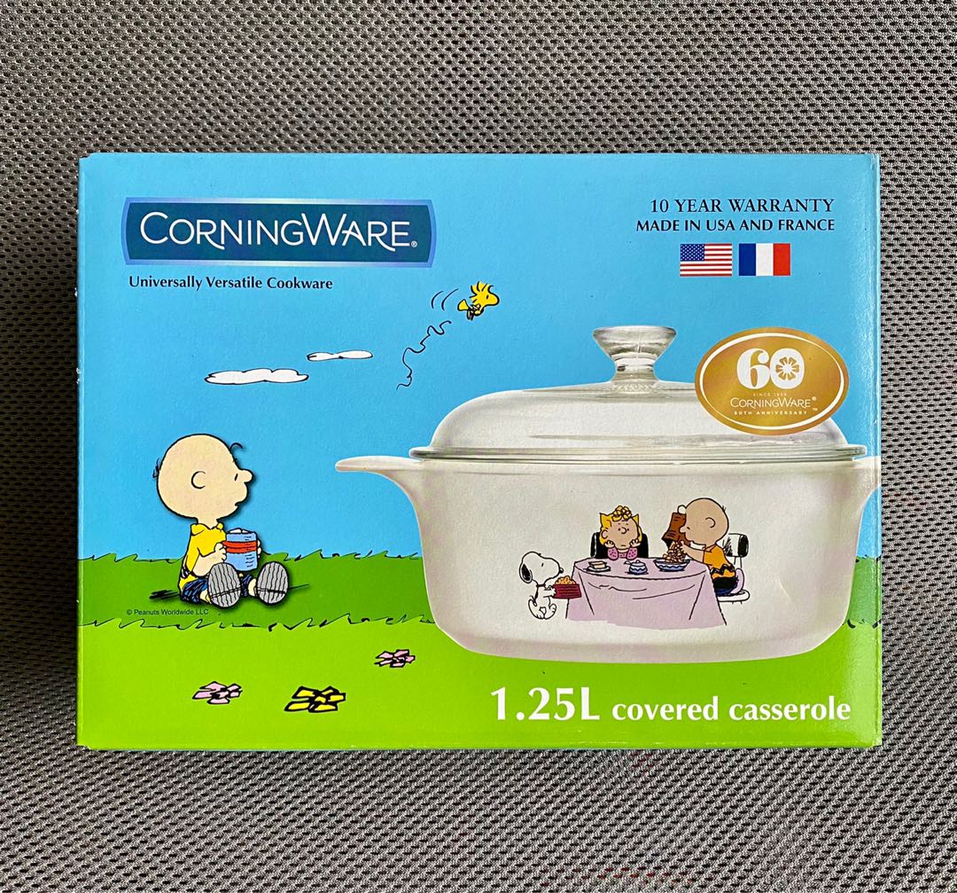 Corningware 1.25L Covered Casserole (Peanuts), Furniture & Home Living ...