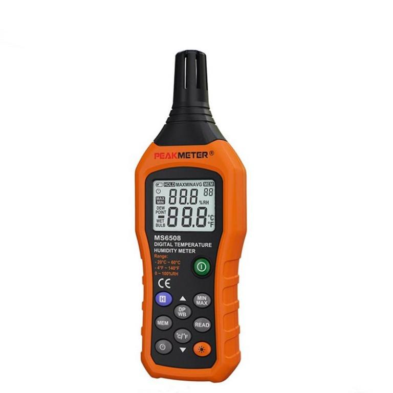 Digital Temperature Humidity Meter Digital Psychrometer Thermometer ...