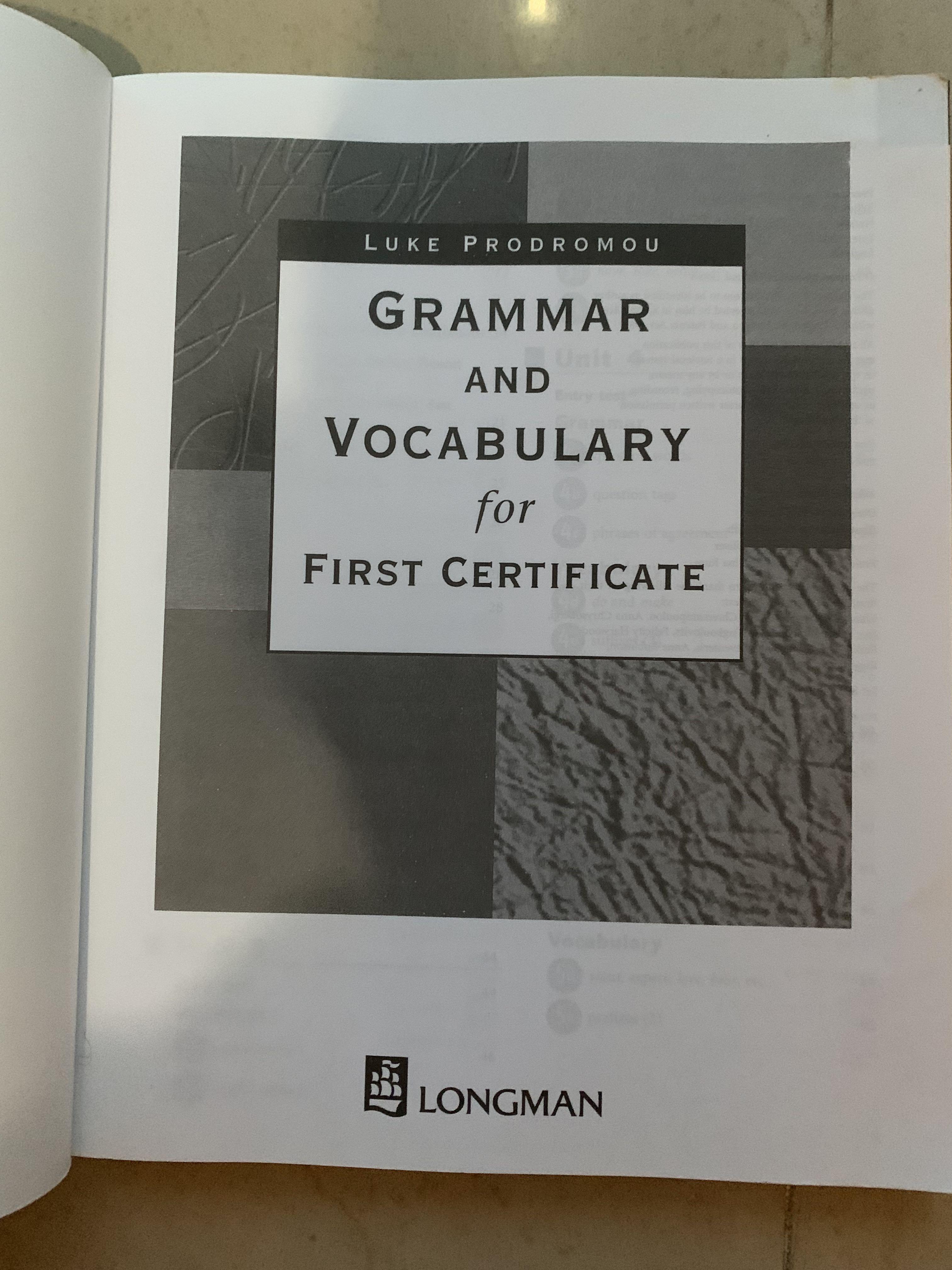Grammar and Vocabulary Longman 90%new, 興趣及遊戲, 書本 & 文具, 補充練習 - Carousell