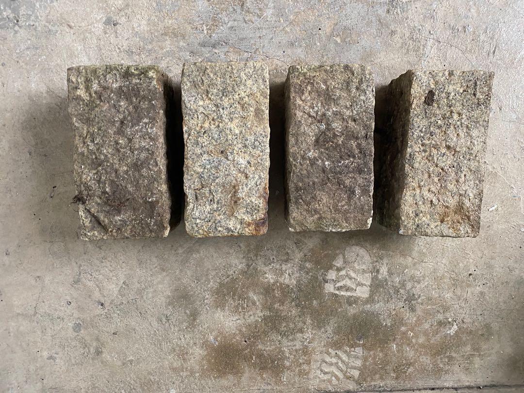 Granite stone block 10cm x 10cm x 20cm - 4 pieces, Furniture & Home ...