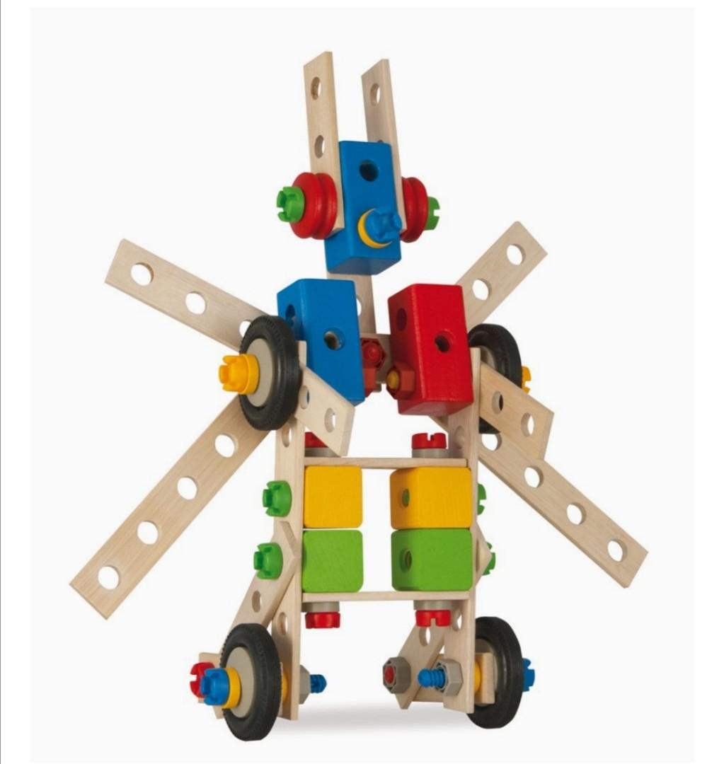 Heros Constructor 100039035 Wooden Build Set 6-in-1 Toy: Fighter Jet ...