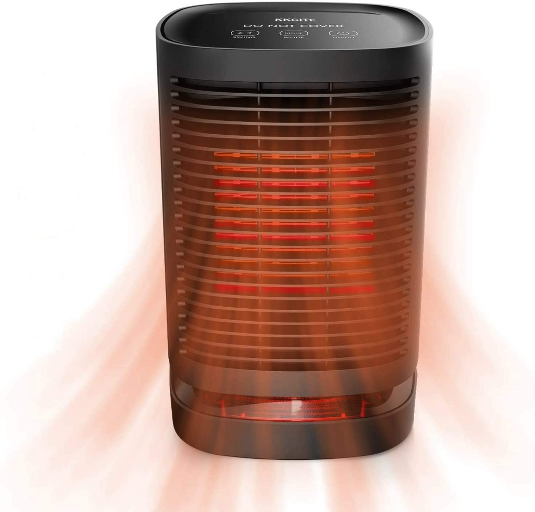 KKCITE Portable Electric Ceramic Space Heaters, 2 in1 2SPersonal Heater ...