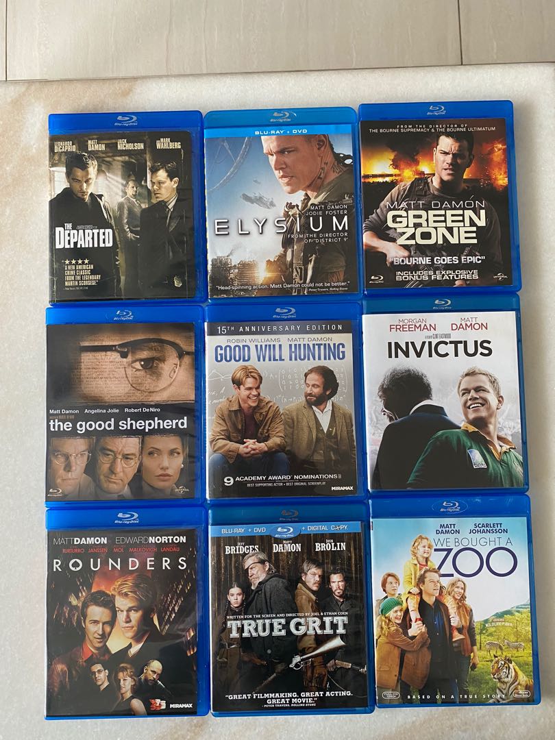 Matt Damon Blu Ray Collection, Hobbies & Toys, Music & Media, CDs ...