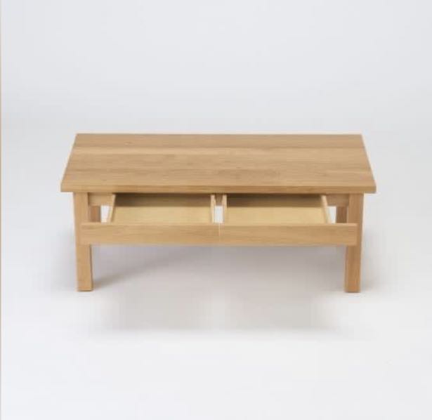 Muji Low Oak Table 90 (L) x 45cm (W) x 35cm (H), Furniture & Home ...