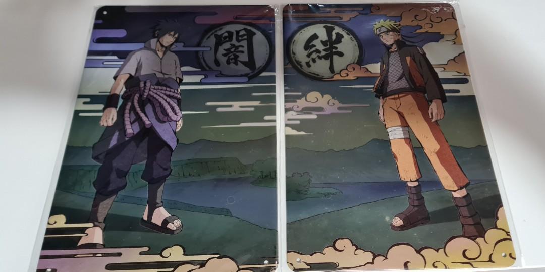Naruto and Sasuke metal plate, Hobbies & Toys, Memorabilia ...