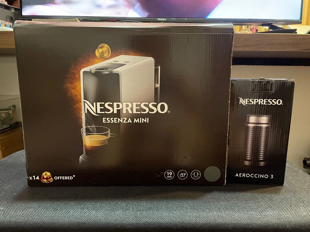 Nespresso Essenza Mini (Intense Grey) & Aeroccino, TV & Home Appliances ...