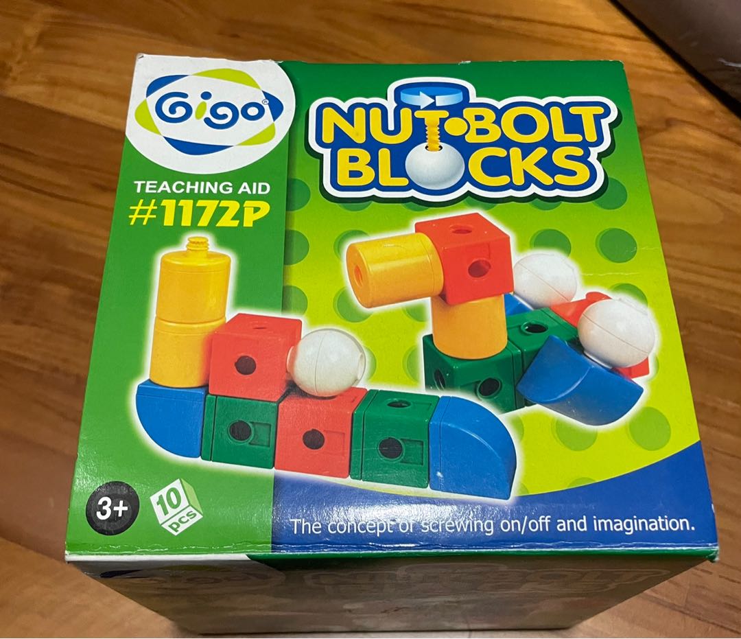 Nut bolt blocks 1172p by GIgo, Babies & Kids, Infant Playtime on Carousell