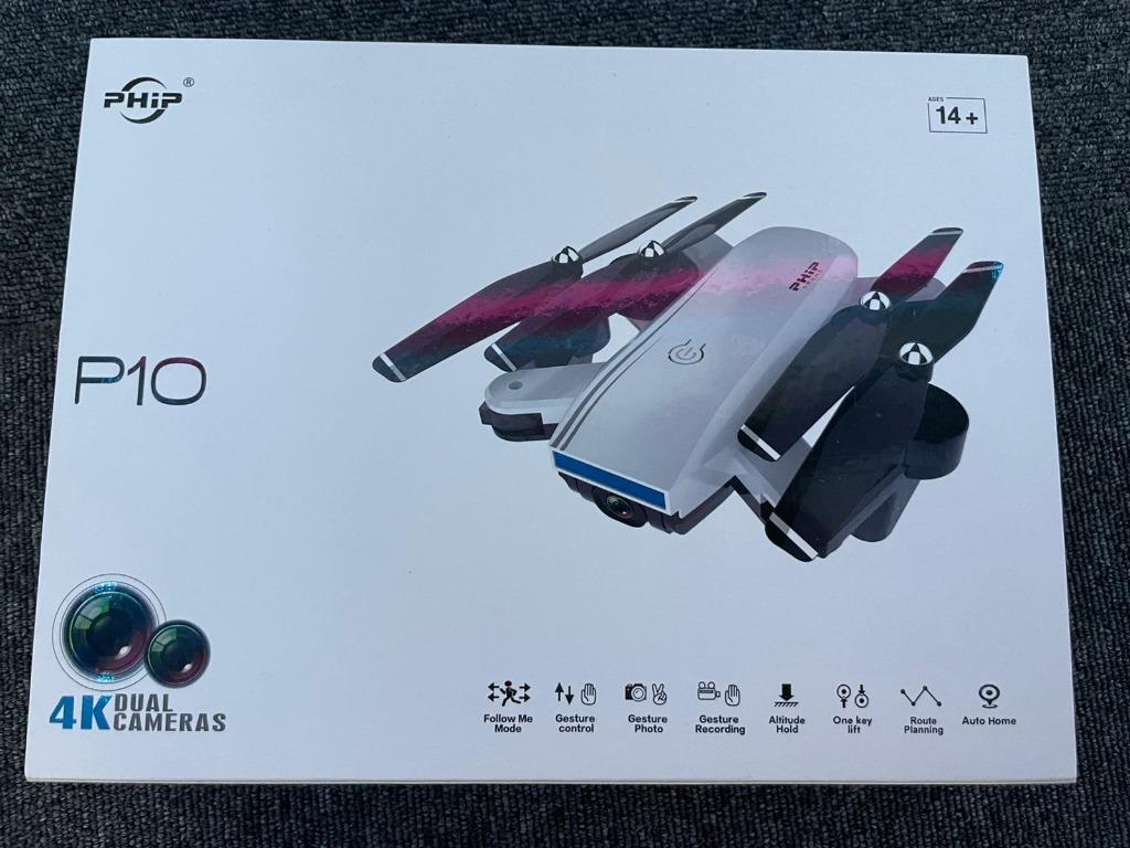 Phip P10 4K Drone 航拍機 無人機, 攝影器材, 航拍 - Carousell