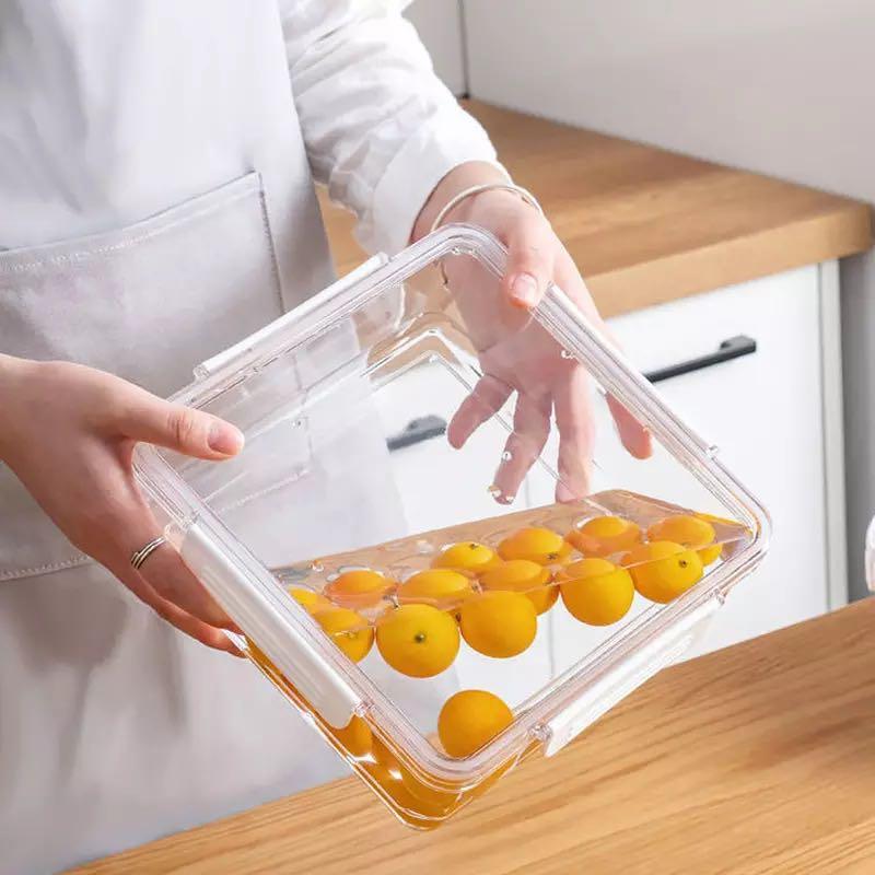 Plastic Airtight Food Containers Compartment with Transparent Lid ...