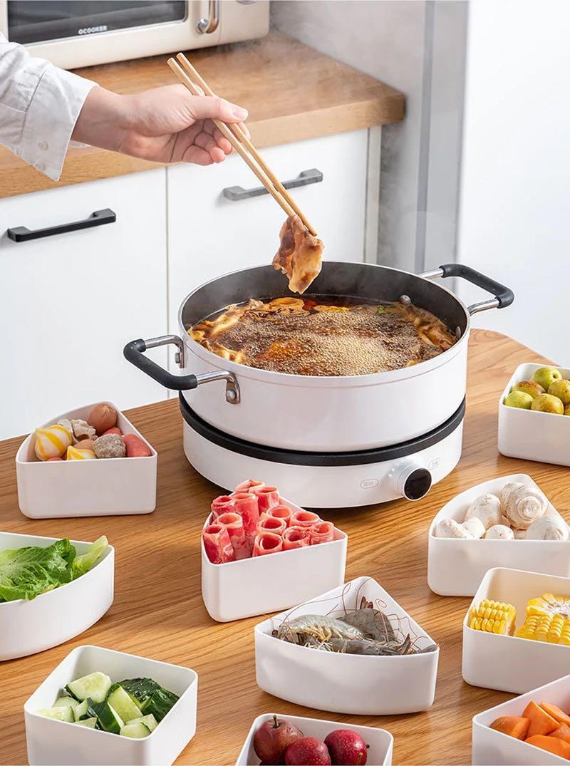 Plastic Airtight Food Containers Compartment with Transparent Lid ...