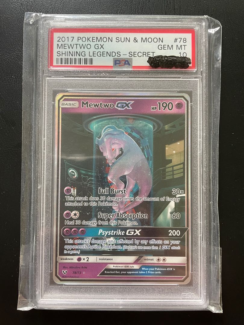 Pokemon Mewtwo GX Secret Rare 78/73 Shining Legends PSA 10, Hobbies ...