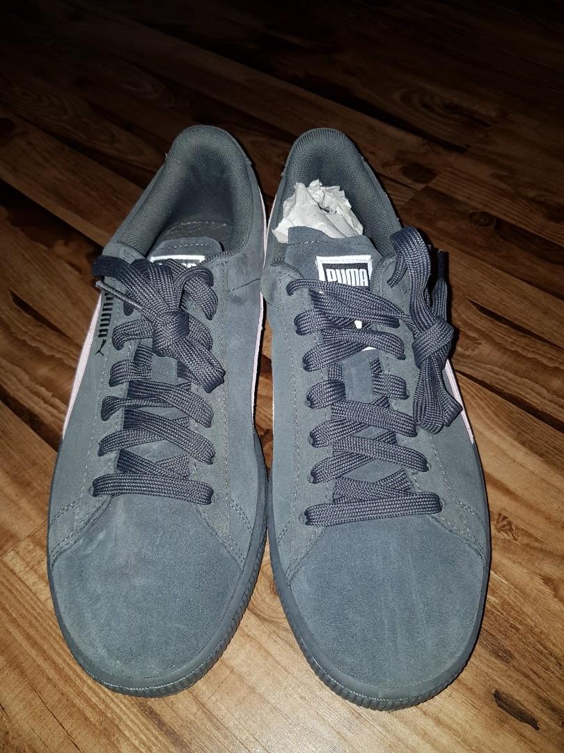 Puma grey suede, Women's Fashion, Footwear, Sneakers on Carousell