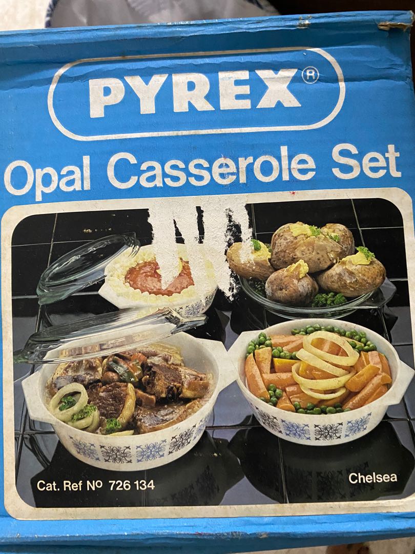 Pyrex opal casserole set, Furniture & Home Living, Kitchenware ...