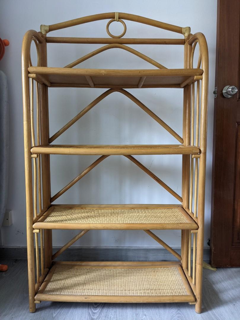 Rattan shelf / rack 4 layers, Furniture & Home Living, Furniture ...