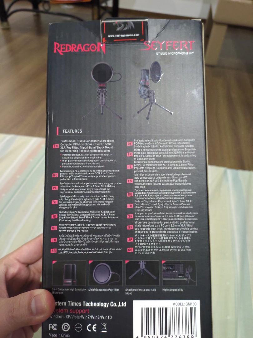 red dragon microphone, Audio, Microphones on Carousell