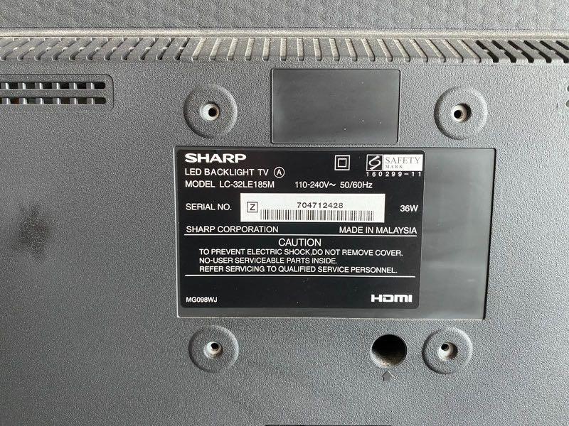 Sharp LC-32LE185M 32 INCH LED TV (32LE185M LC32LE185M), TV & Home ...
