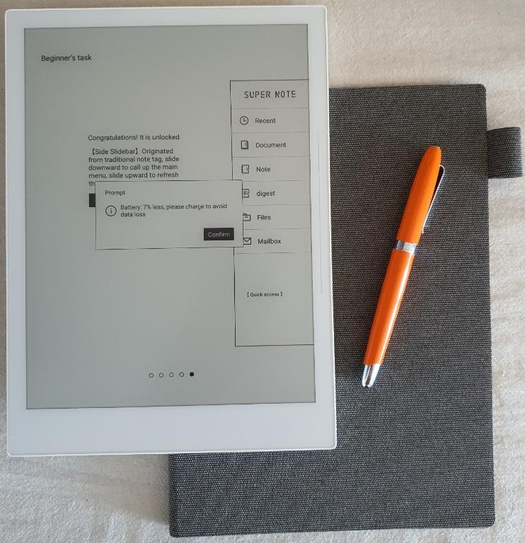SuperNote A5X E-Ink Reader (Never Used) in Original Packaging with Case and Stylus, Mobile ...