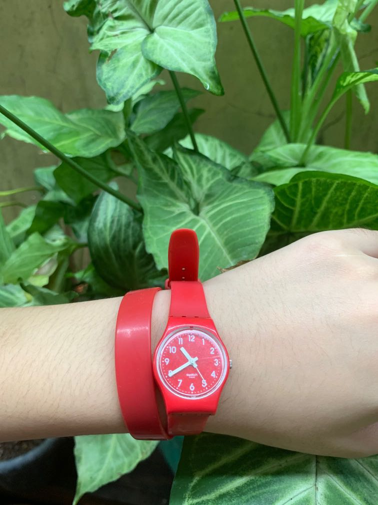 Swatch Long Strap, Women's Fashion, Watches & Accessories, Watches on ...