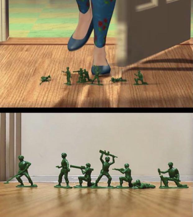 Disney Toy Story 一比一 兵桶軍人 Thinkway Green Army Bucket O Soldiers 電影原著 ...
