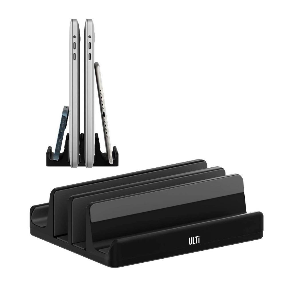 ULTi Vertical Laptop Stand, Solid Aluminium Base, Four Slots Design ...