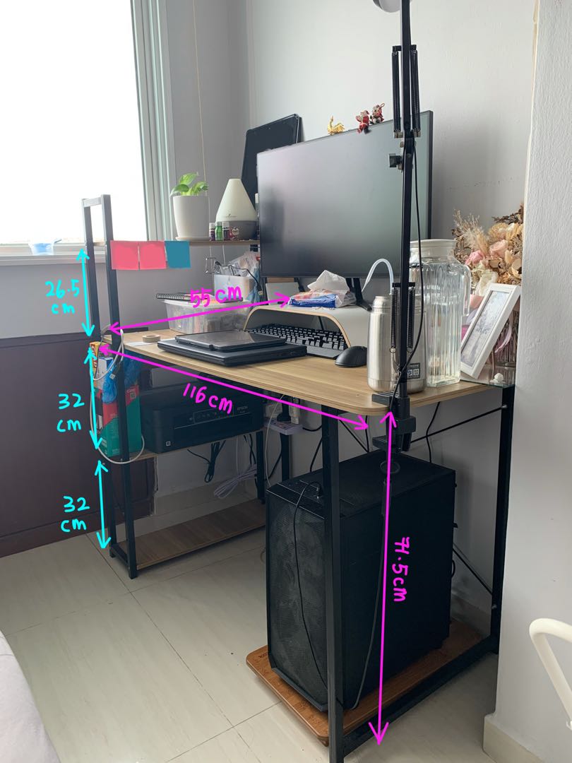 (Used) Computer Table, Furniture & Home Living, Furniture, Tables ...
