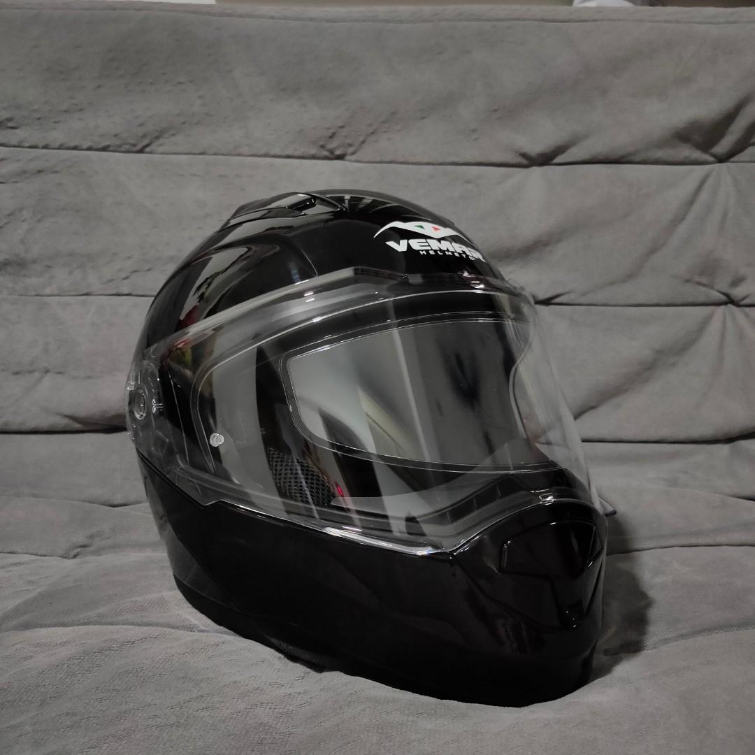 (NEW) Vemar Sharki Modular Helmet - Black - PSB Approved, Motorcycles ...