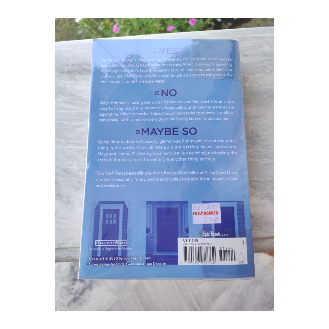 Yes No, Maybe So by Becky Albertalli and Aisha Saeed, Hobbies & Toys ...