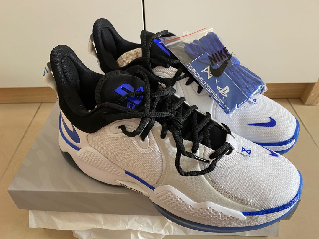 全新100% Nike PG5 X PS5 Paul George PlayStation 5 白色籃球鞋 basketball shoes ...