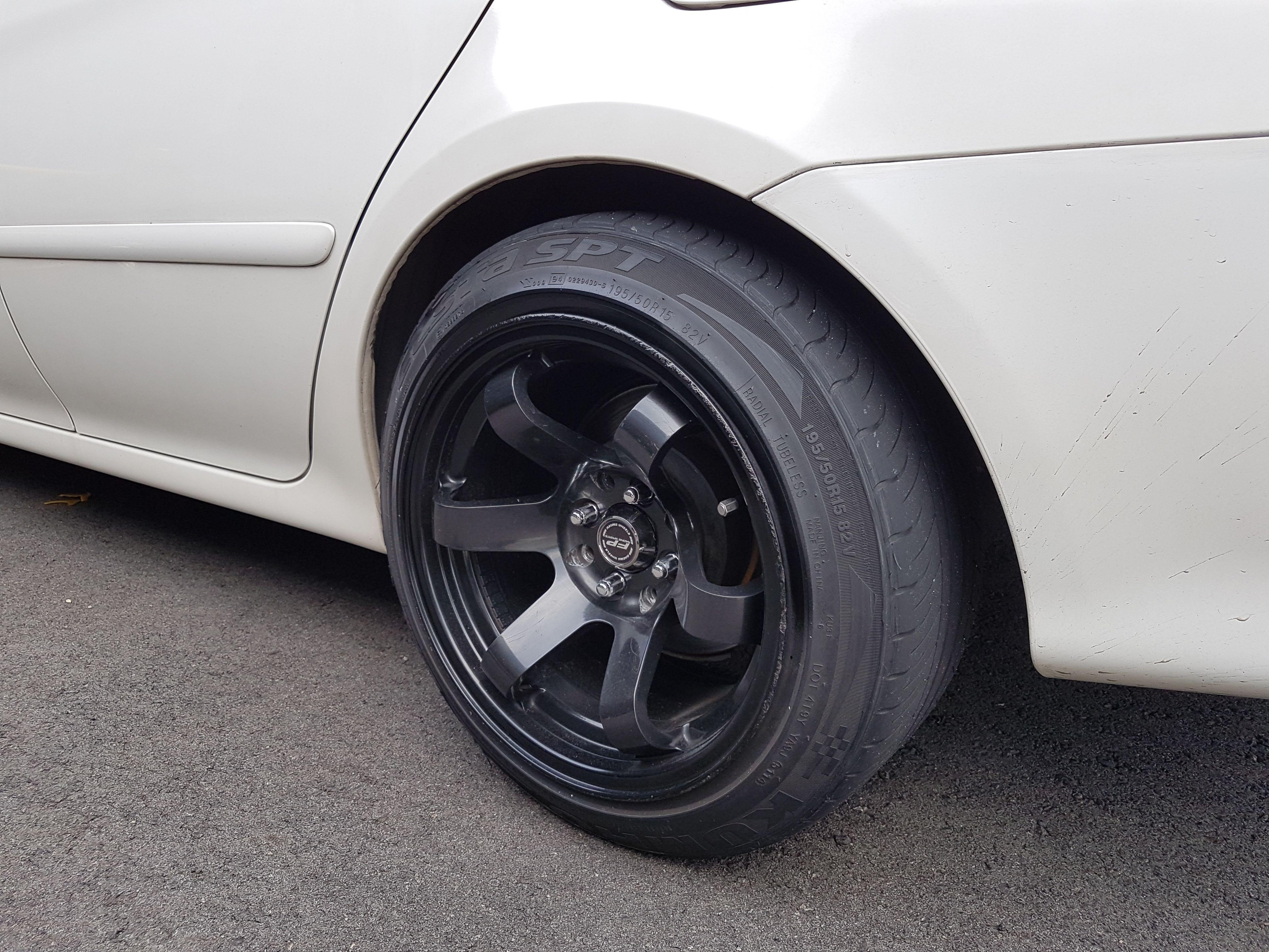 (RARE) 15” Inch Concave 9JJ Rays Volk Racing TE37 Rims + Bridgestone ...