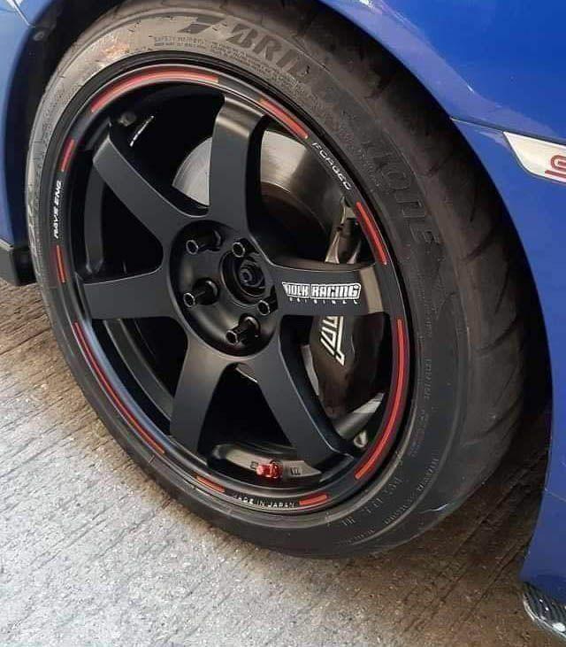 18 inch TE37 volk racing rims (5×114.3), Car Accessories, Tyres & Rims ...