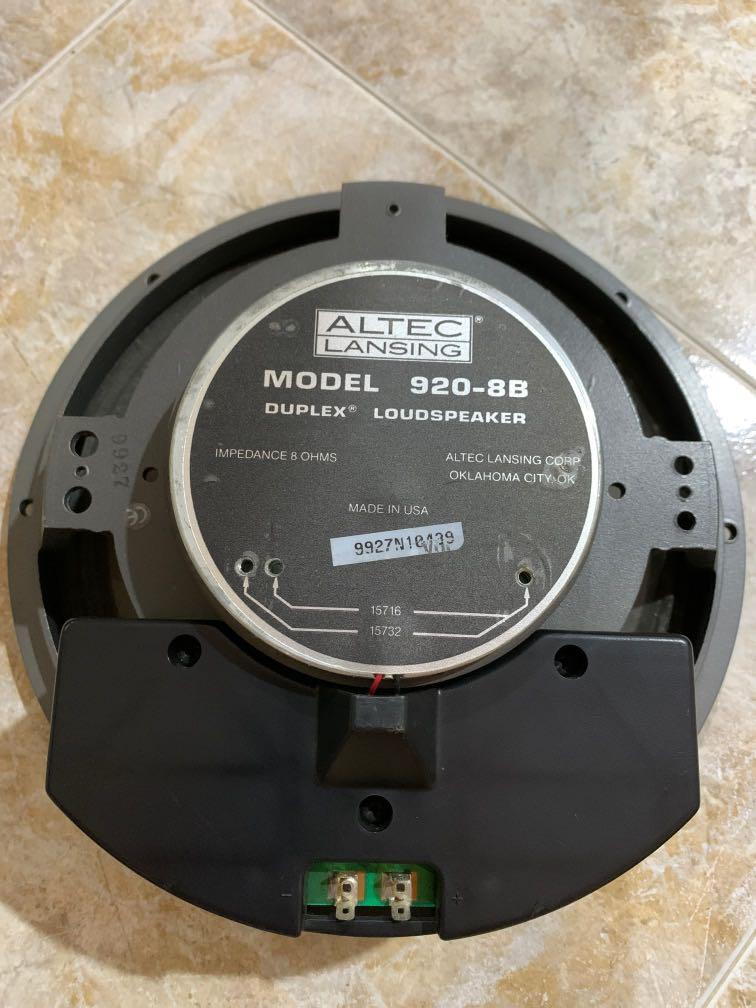 Altec 920-8B Duplex 12”loudspeaker for sale, Audio, Soundbars, Speakers ...