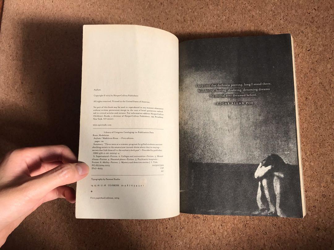 Asylum, Madeleine Roux, Hobbies & Toys, Books & Magazines, Fiction ...