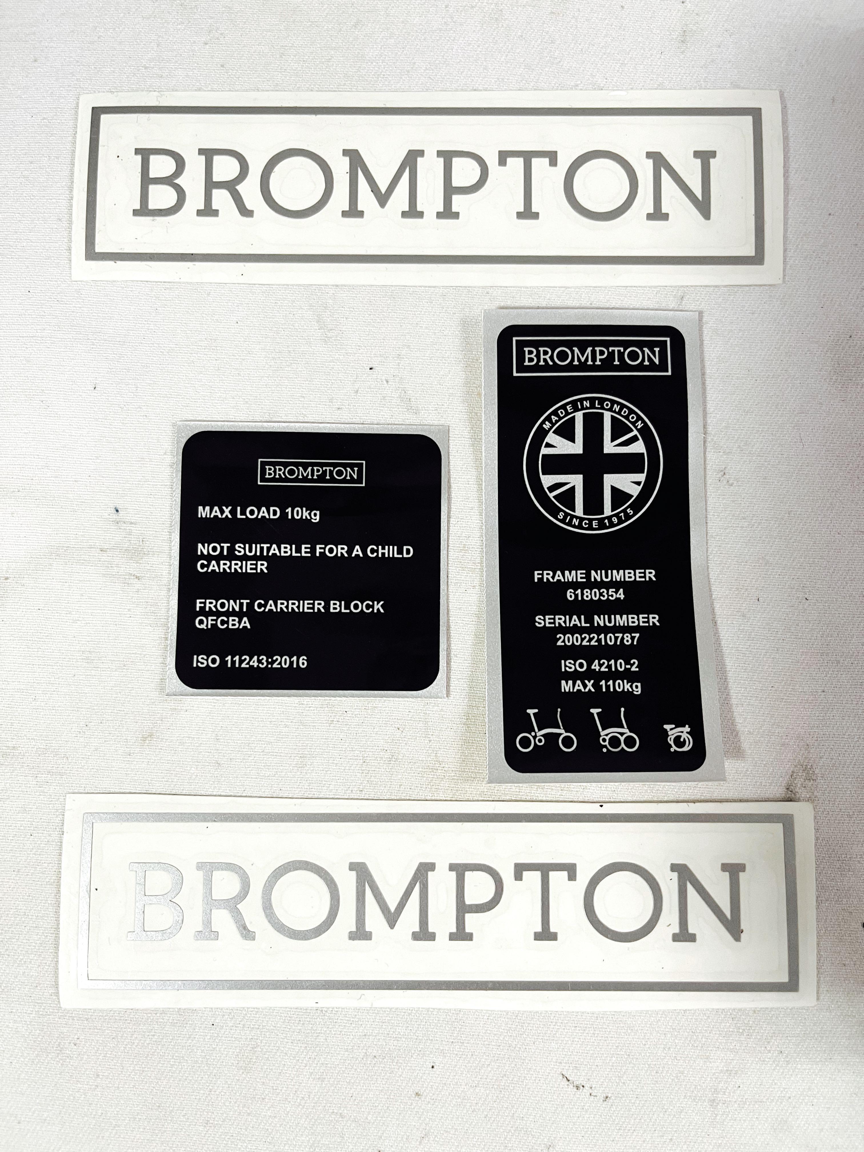 Brand New Brompton Back Frame Decal Sticker, Sports Equipment, Bicycles ...