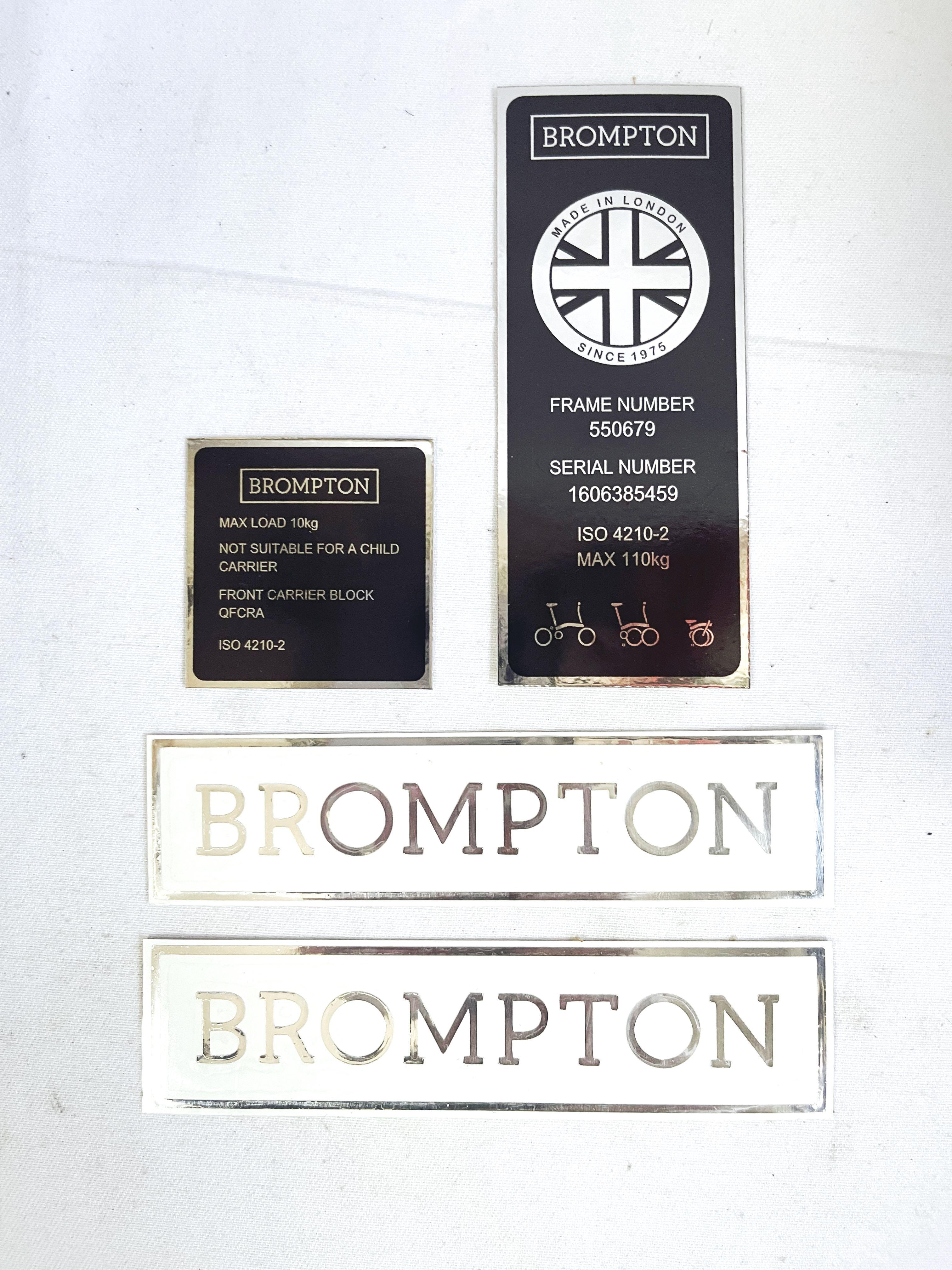 Brand New Brompton Back Frame Decal Sticker, Sports Equipment, Bicycles ...