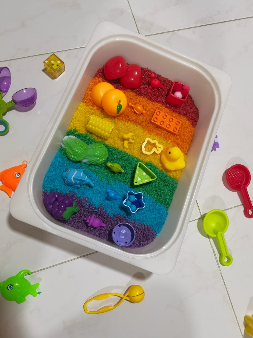 Coloured rice! Non toxic sensory play, Hobbies & Toys, Toys & Games on ... Coloured rice! Non toxic sensory play, Hobbies & Toys, Toys & Games on ...