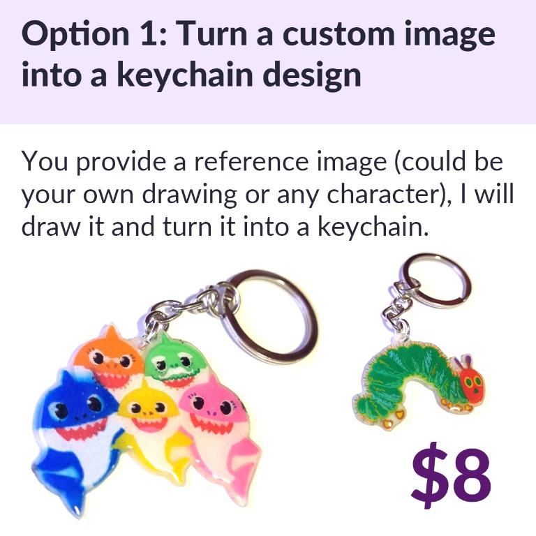 Custom hand-drawn keychain, transform your photo or drawing into a ...