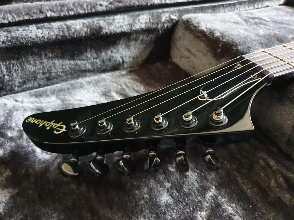 Epiphone 1984 Explorer EX Electric Guitar, Ebony, Hobbies & Toys, Music ...