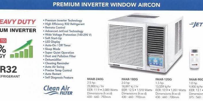 FUJIDENZO WINDOW TYPE INVERTER AIRCON, TV & Home Appliances, Air ...