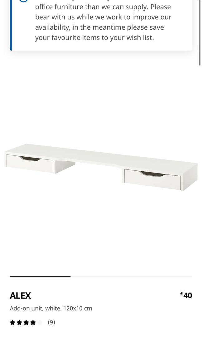 IKEA ALEX ADD ON, Furniture & Home Living, Furniture, Shelves, Cabinets ...