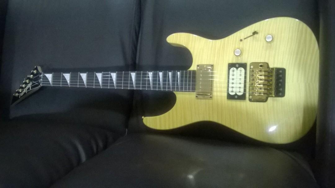 Jackson dx10d dinky flame cream hotrodded to the max electric guitar ...