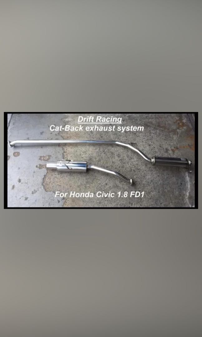 JS drift racing exhaust Civic fd1, Car Accessories, Car Workshops ...