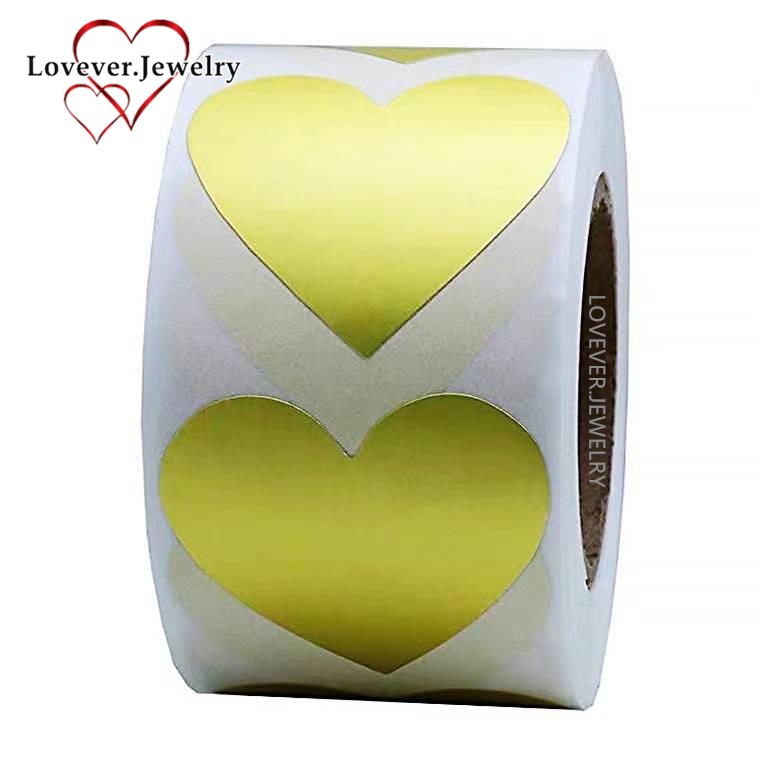 LOVEVER gold paper sticker heart-shaped sticker personalized DIY ...
